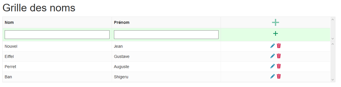 Interface de gestion de base de données